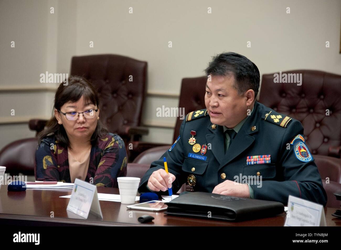 Maxwell AFB, Ala. - Colonel Altankhuyag B., Chief of Personnel of ...