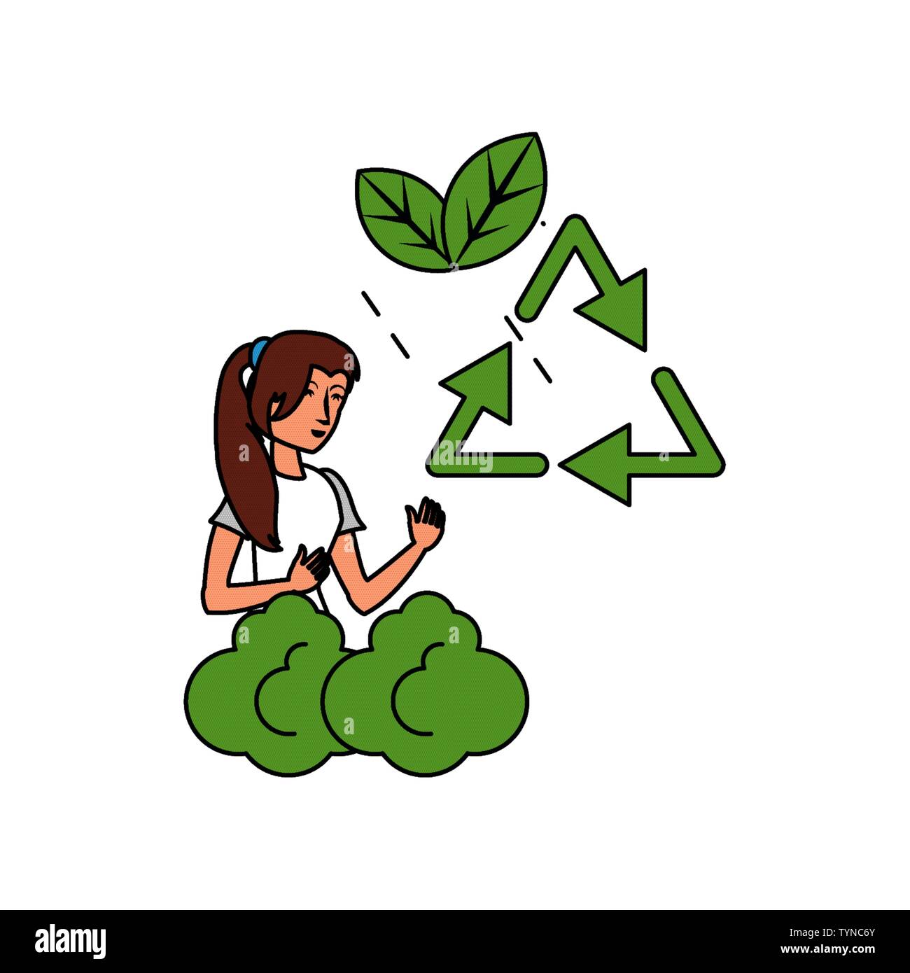 Avatar woman design, Sustainability eco friendly green recycle ecology ...