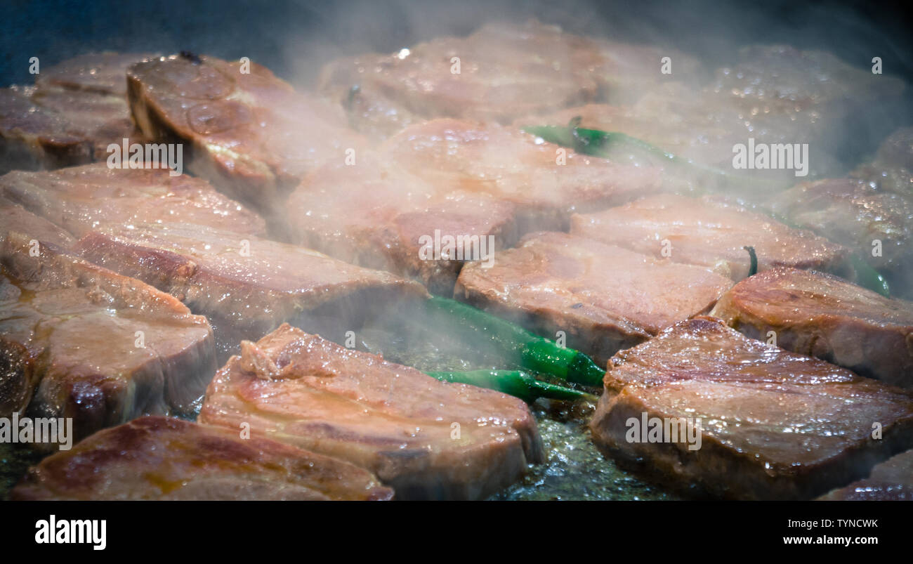 Tasty barbeque outdoor cooking festival Stock Photo - Alamy