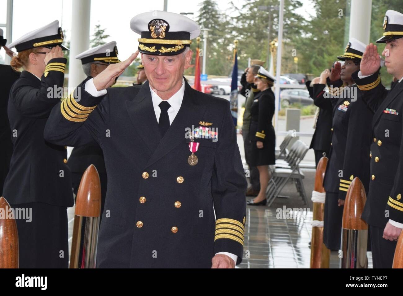 Piped ashore for the last time as Operational Health Support Unit (OHSU ...