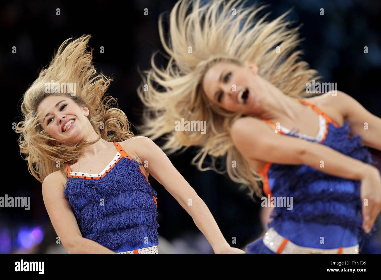 The Knicks City Dancers cheerleaders perform when the Utah Jazz play ...