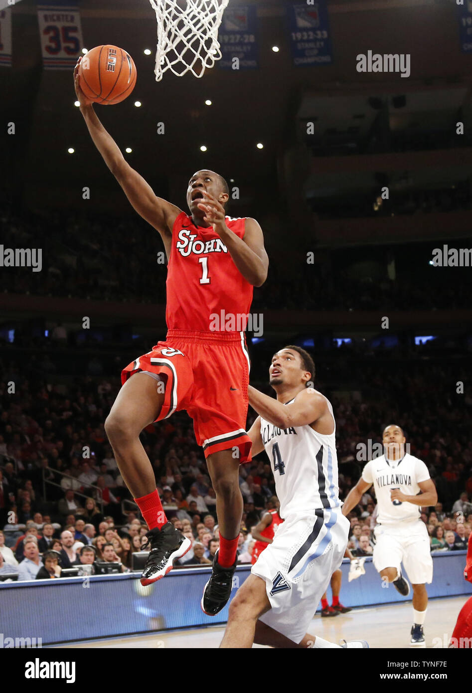 St. John's Red Storm Jamal Branch shoots a lay up in the second half ...