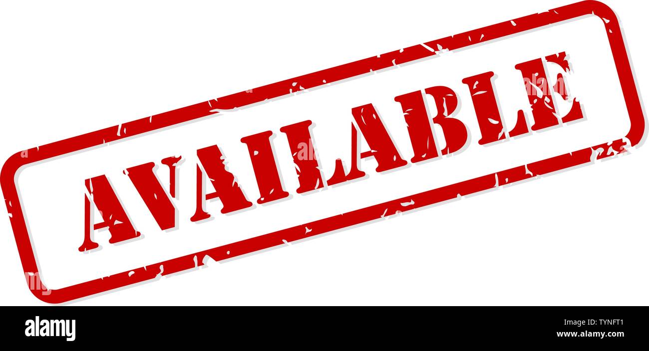 Available red rubber stamp vector isolated Stock Vector Image & Art - Alamy