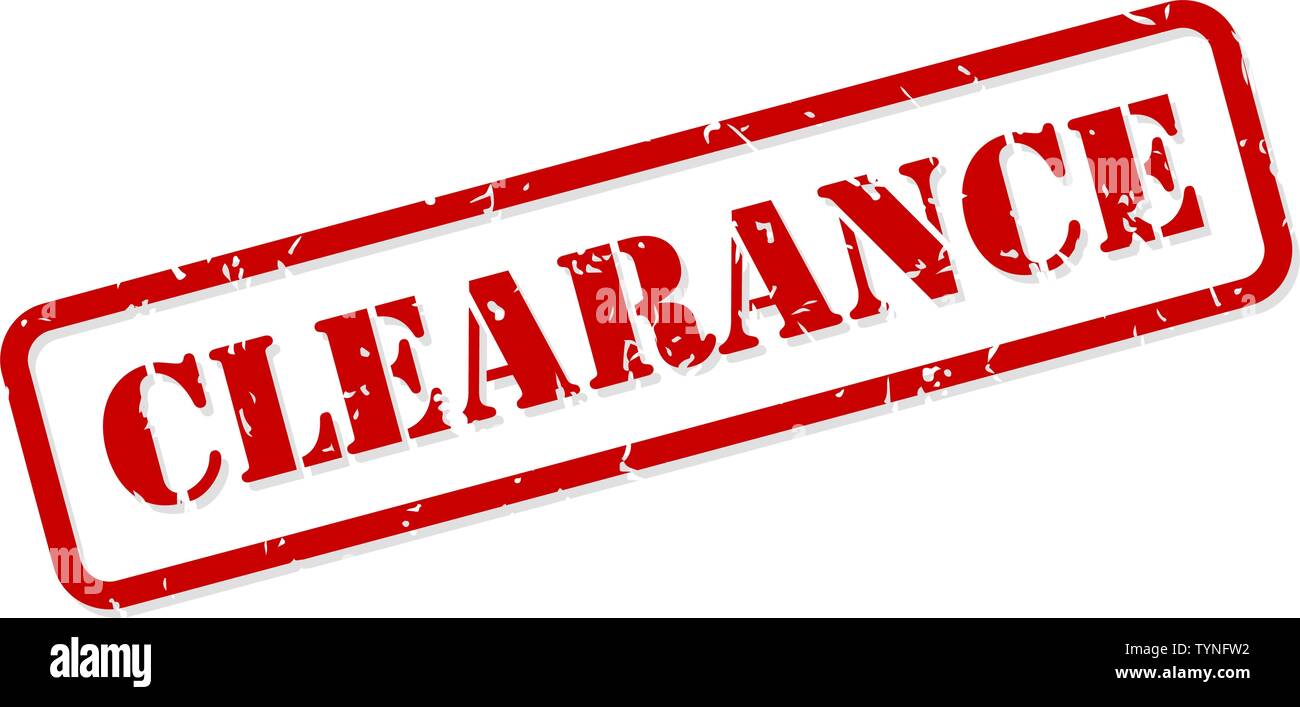 Clearance red rubber stamp vector isolated Stock Vector Image & Art - Alamy