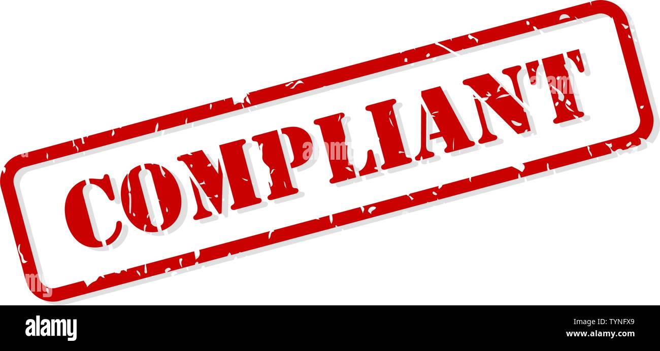 Compliant red rubber stamp vector isolated Stock Vector Image & Art - Alamy