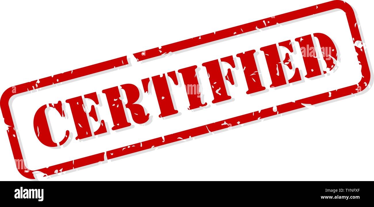 Certified red rubber stamp vector isolated Stock Vector Image & Art - Alamy