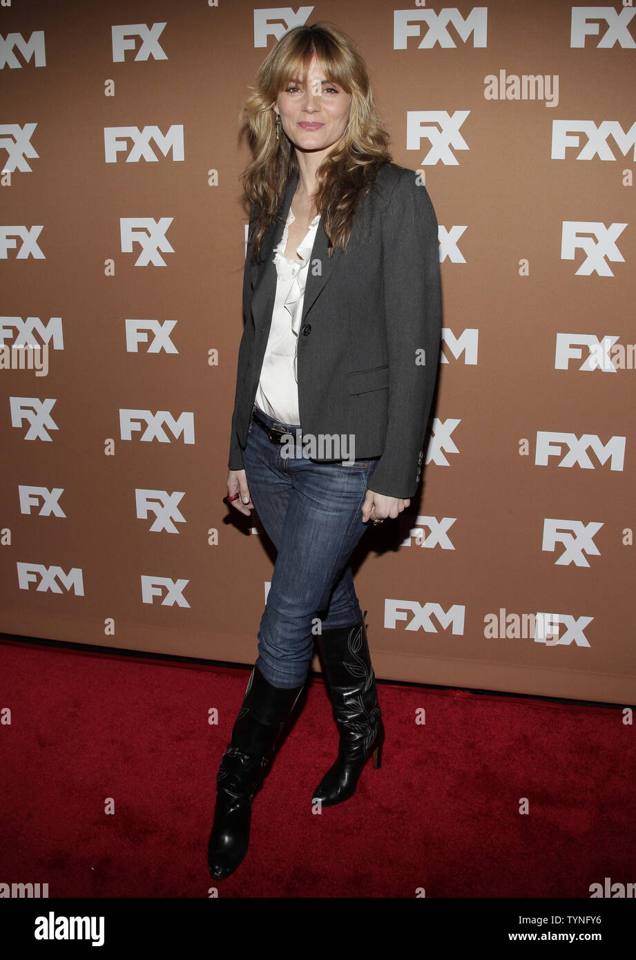 Susan Misner arrives on the red carpet at the 2013 FX Upfronts at Lucky ...