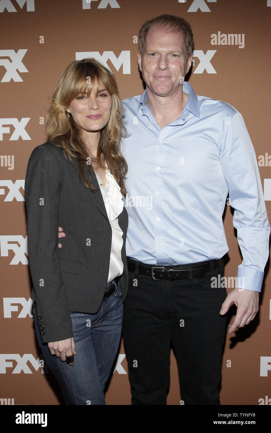 Susan Misner arrives on the red carpet at the 2013 FX Upfronts at Lucky ...
