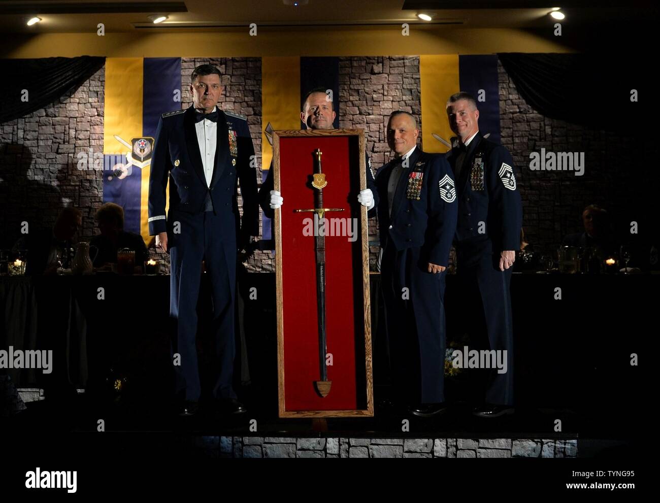 Chiefs present a sword to Lt. Gen. Brad Heithold,the former commander ...