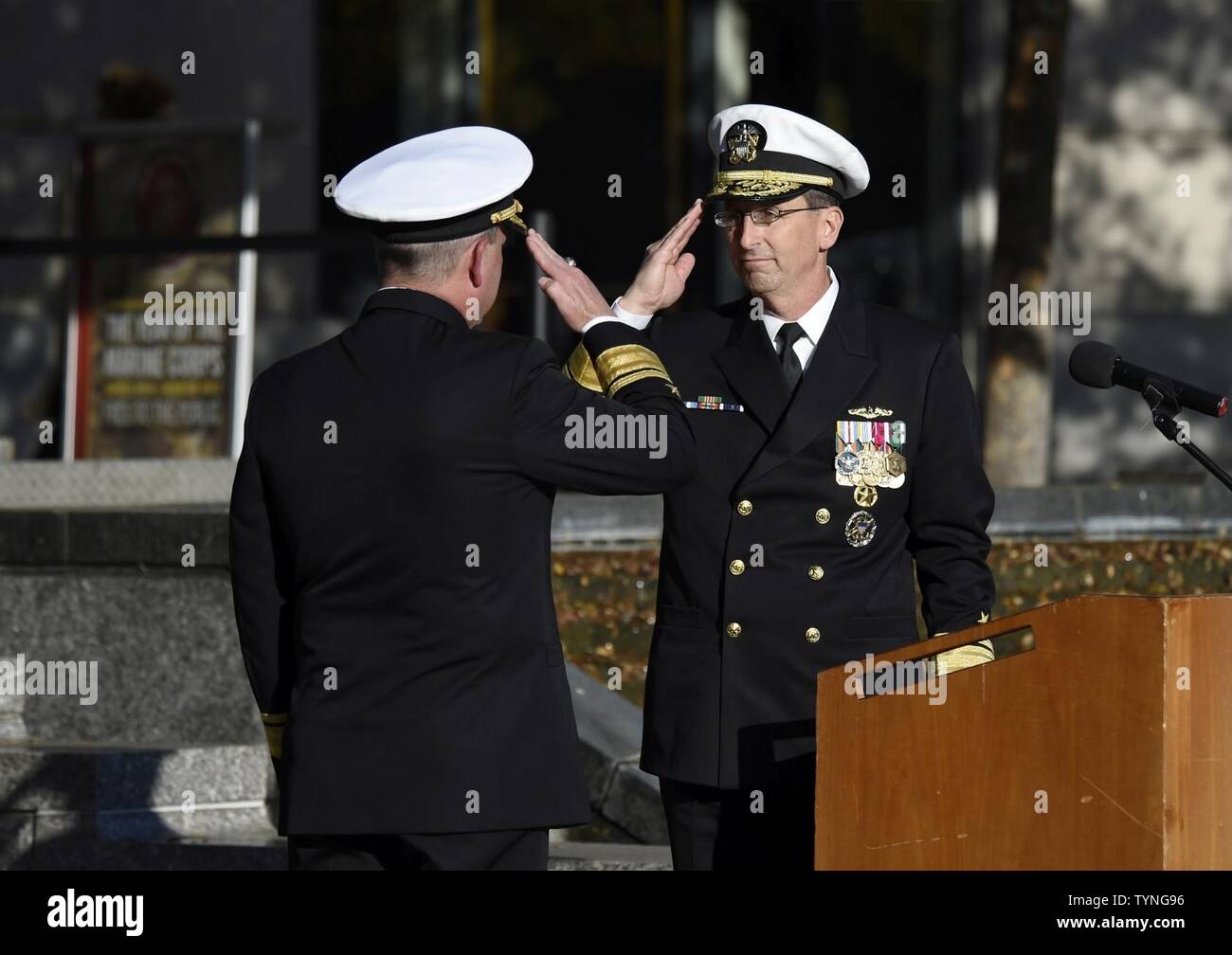 WASHINGTON (Nov. 18, 2016) Rear Adm. David J. Hahn, right, relieves ...