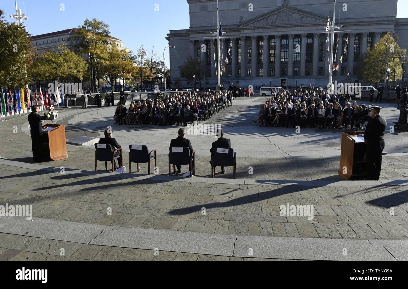 WASHINGTON (Nov. 18, 2016) Rear Adm. David J. Hahn, offers brief ...
