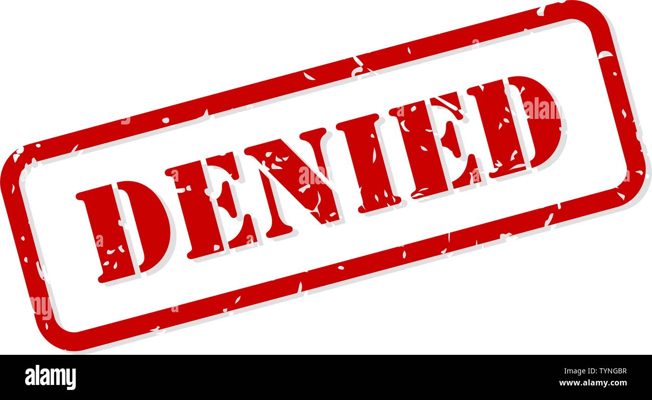 Denied red rubber stamp vector isolated Stock Vector Image & Art - Alamy