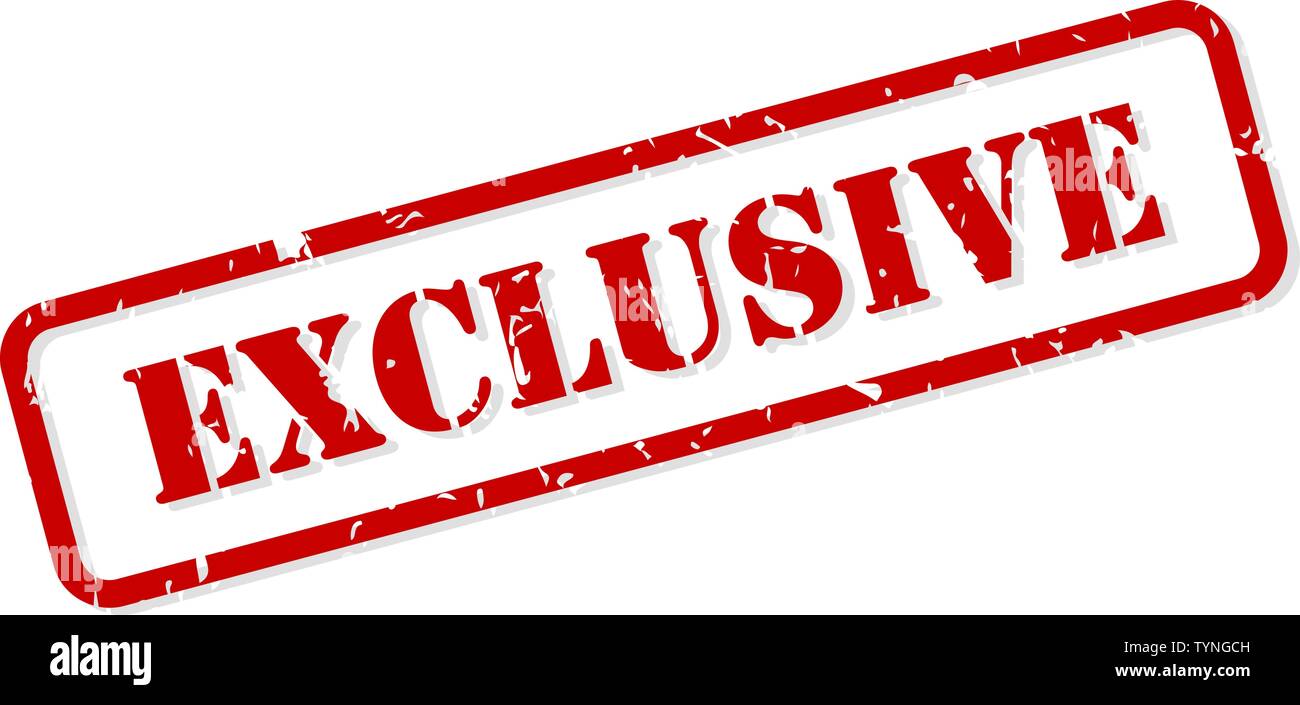 Exclusive red rubber stamp vector isolated Stock Vector Image & Art - Alamy