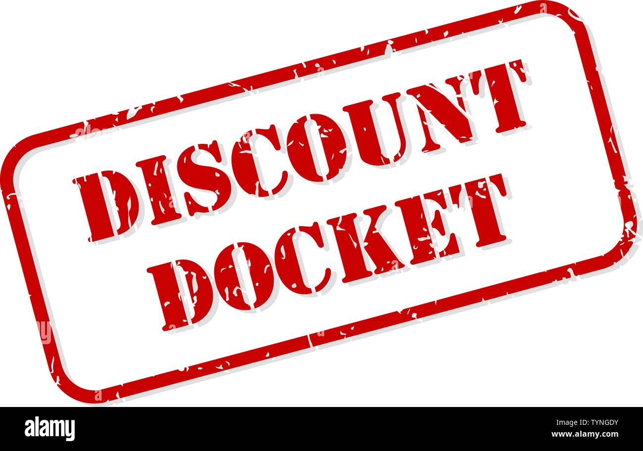 Discount docket red rubber stamp vector isolated Stock Vector Image ...