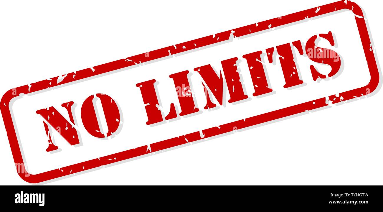 No limits red rubber stamp vector isolated Stock Vector Image & Art - Alamy