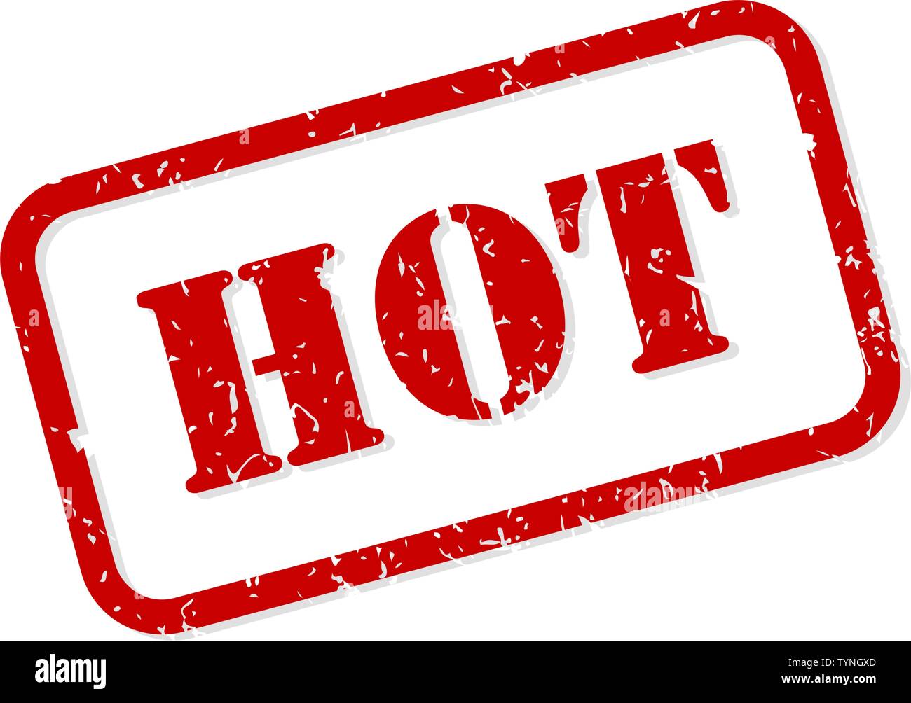 Hot red rubber stamp vector isolated Stock Vector Image & Art - Alamy