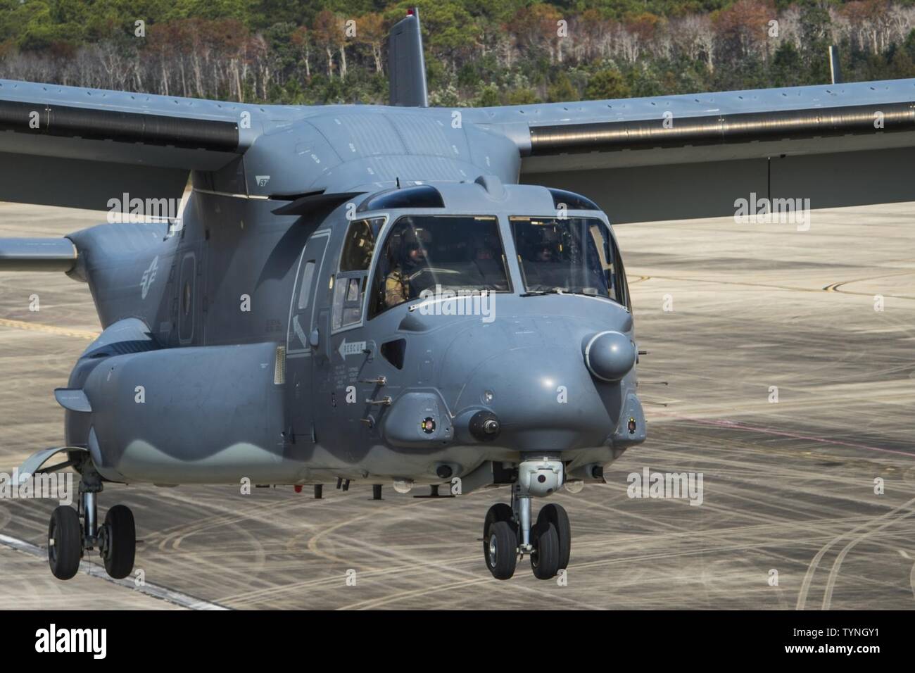 A CV-22 Osprey tiltrotor aircraft with the 8th Special Operations ...