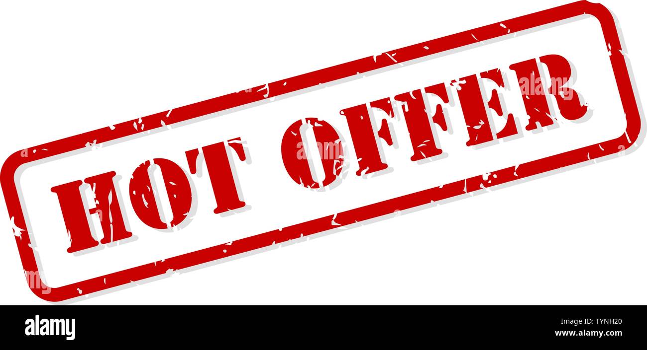 Hot offer red rubber stamp vector isolated Stock Vector Image & Art - Alamy