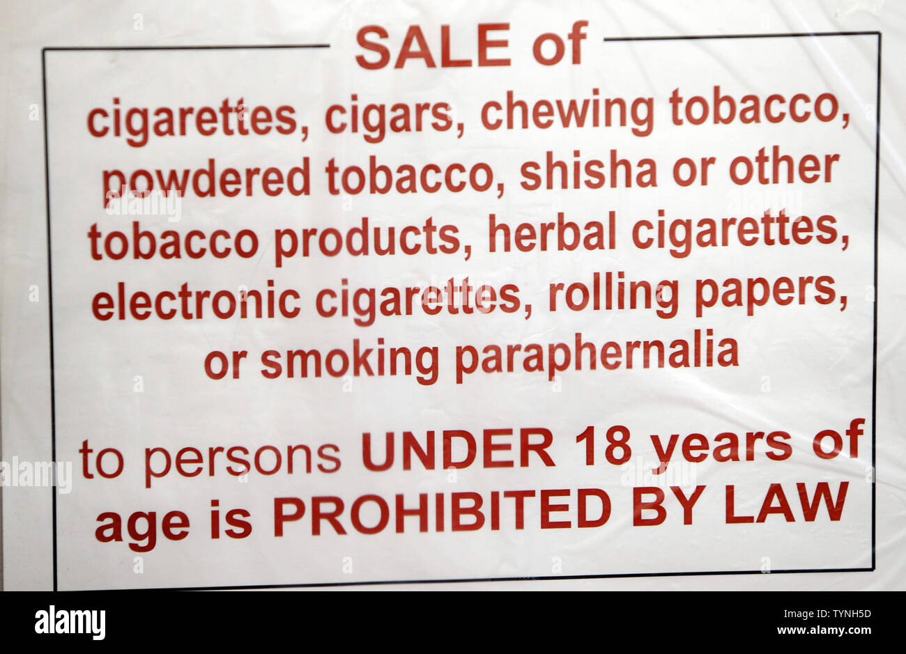 Tobacco products counter hi-res stock photography and images - Alamy