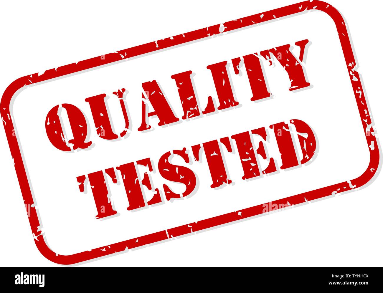 Quality tested red rubber stamp vector isolated Stock Vector Image ...