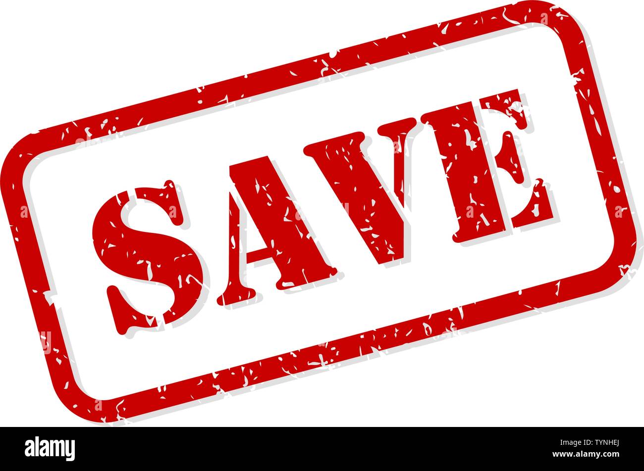 Save red rubber stamp vector isolated Stock Vector Image & Art - Alamy