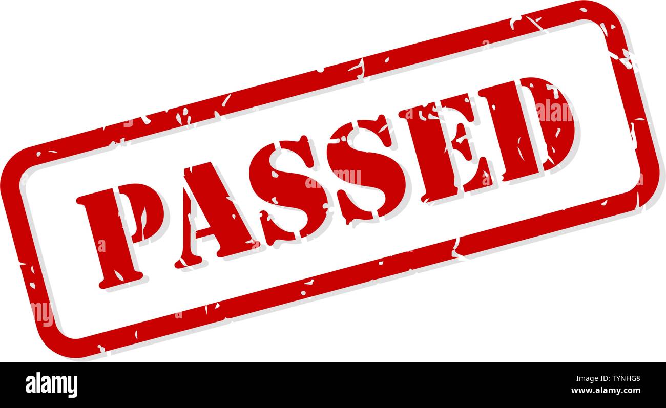 Passed red rubber stamp vector isolated Stock Vector Image & Art - Alamy