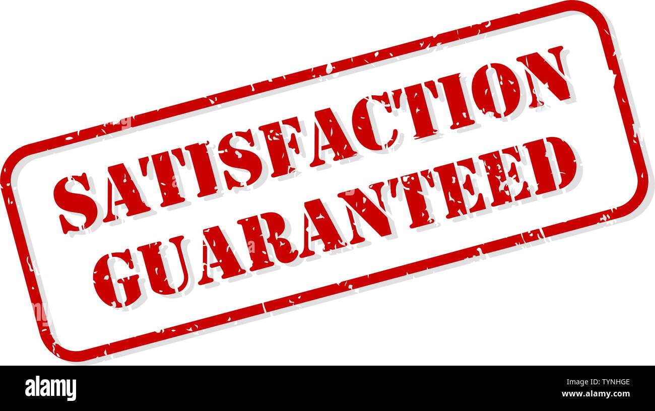 Satisfaction guaranteed red rubber stamp vector isolated Stock Vector ...