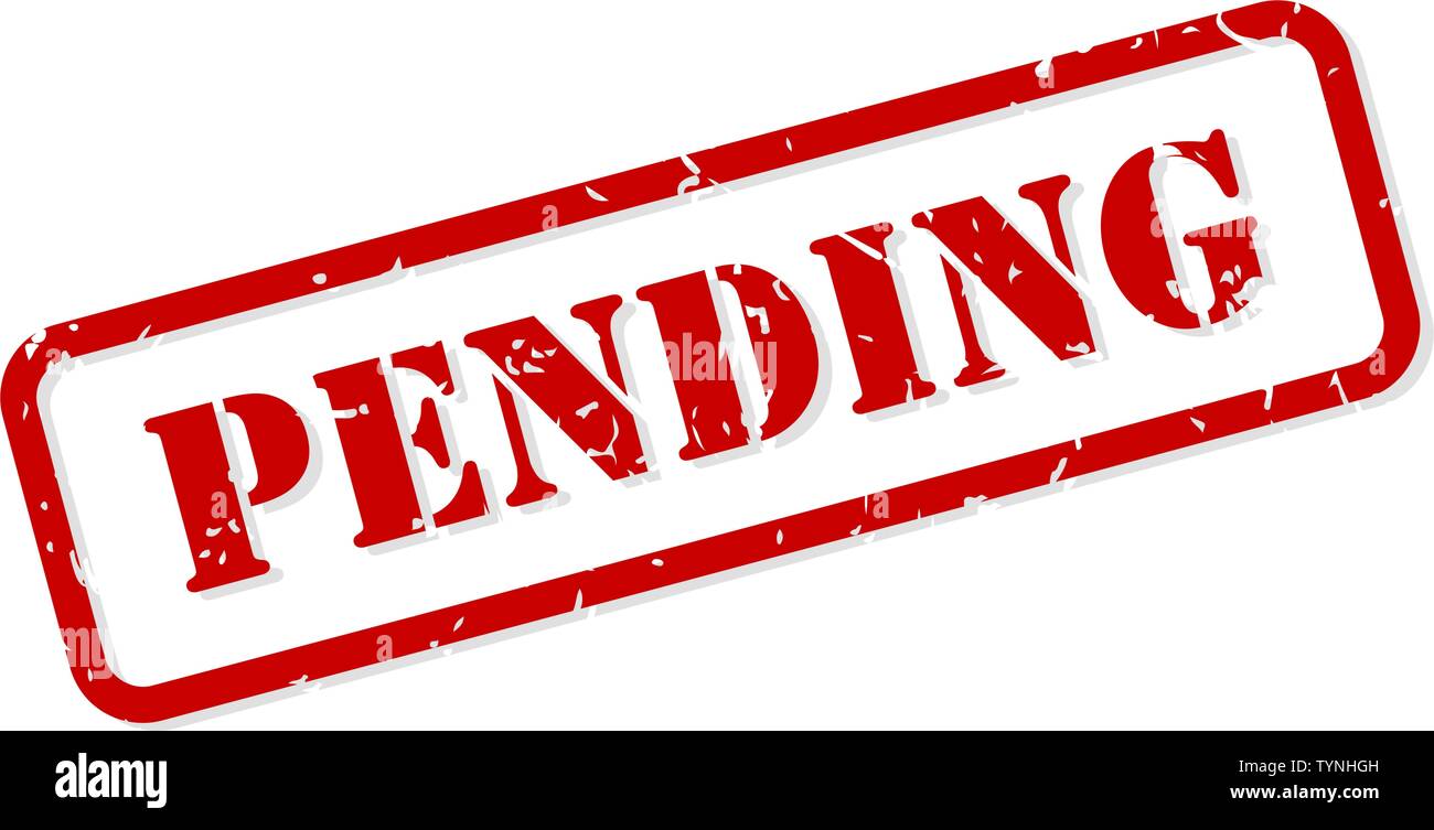 Pending red rubber stamp vector isolated Stock Vector Image & Art - Alamy