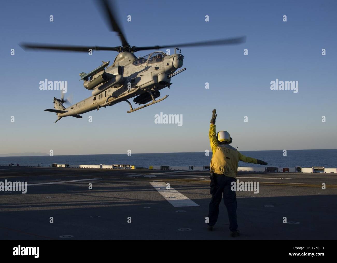 PACIFIC OCEAN (Nov. 17, 2016) An AH-1Z Viper Attack Helicopter assigned ...