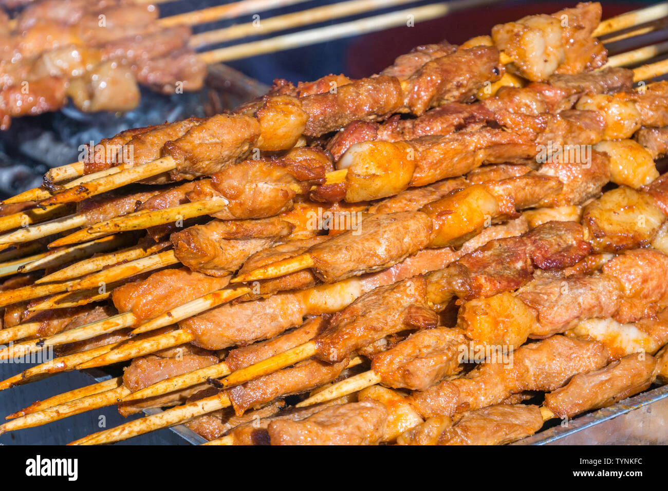 Chinese snack kebab close-up Stock Photo - Alamy