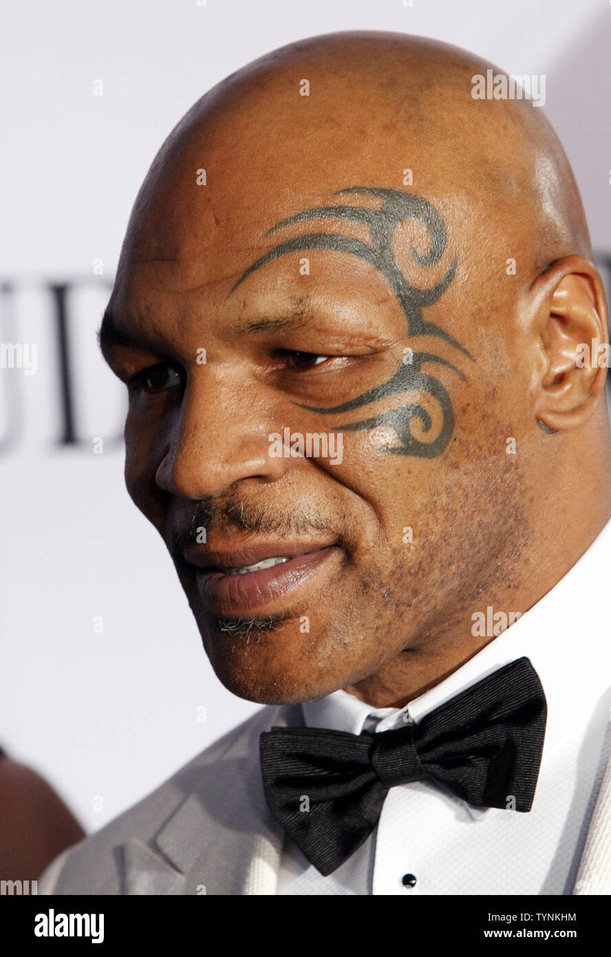 Mike Tyson arrives on the red carpet at the 67th Annual Tony Awards ...