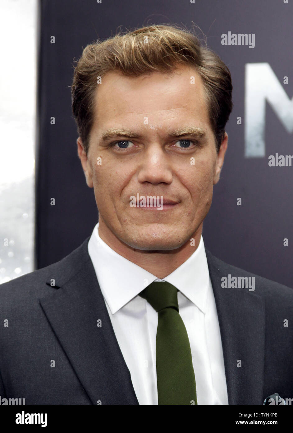 Michael Shannon arrives on the red carpet at the Man Of Steel world ...