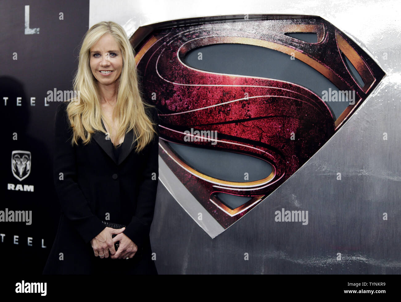 DC Entertainment President Diane Nelson arrives on the red carpet at ...