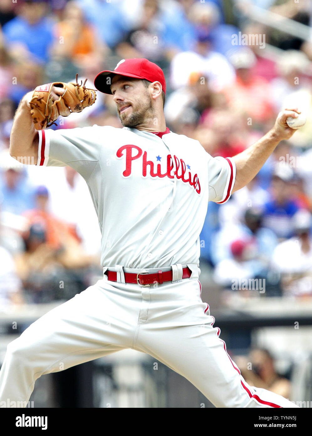 Philadelphia Phillies starting pitcher Cliff Lee throws a pitch in the ...