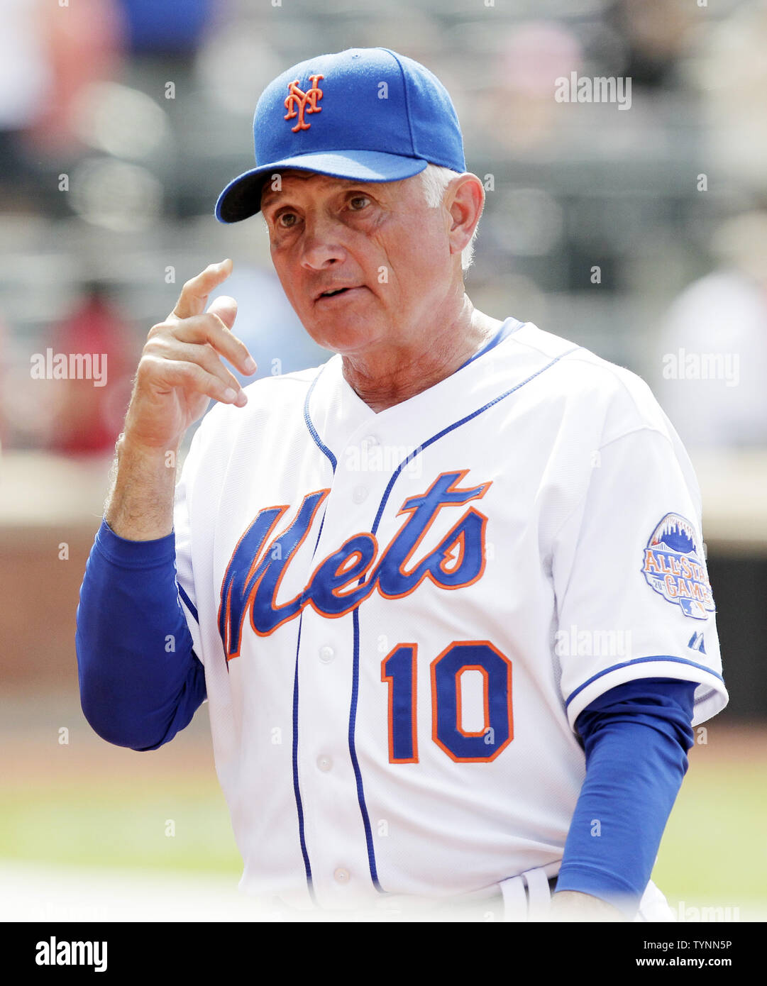 New York Mets manager Terry Collins walks on the field after the game ...
