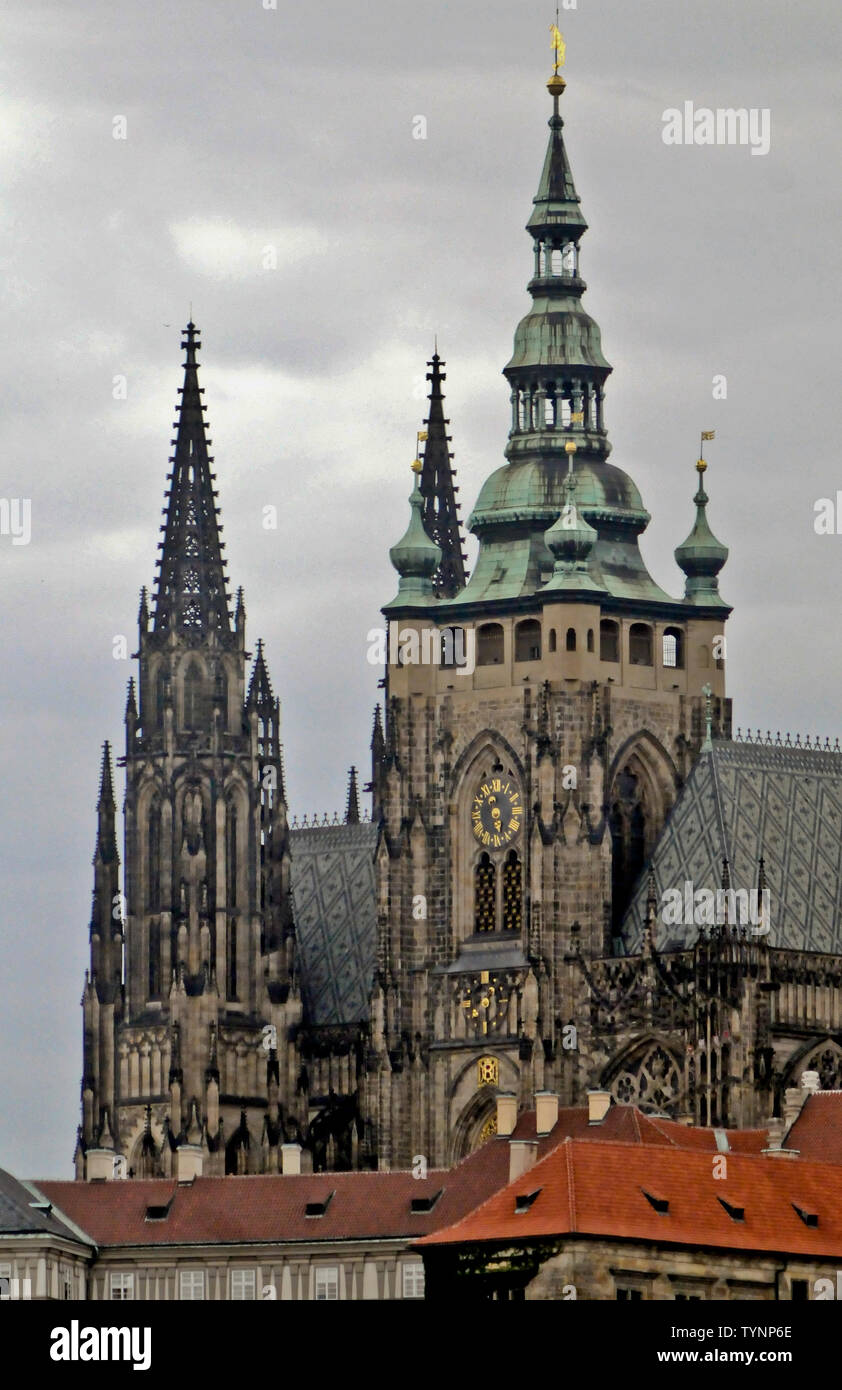 St. Vitus Cathedral, located in the Prague Castle, Czech Republic Stock ...