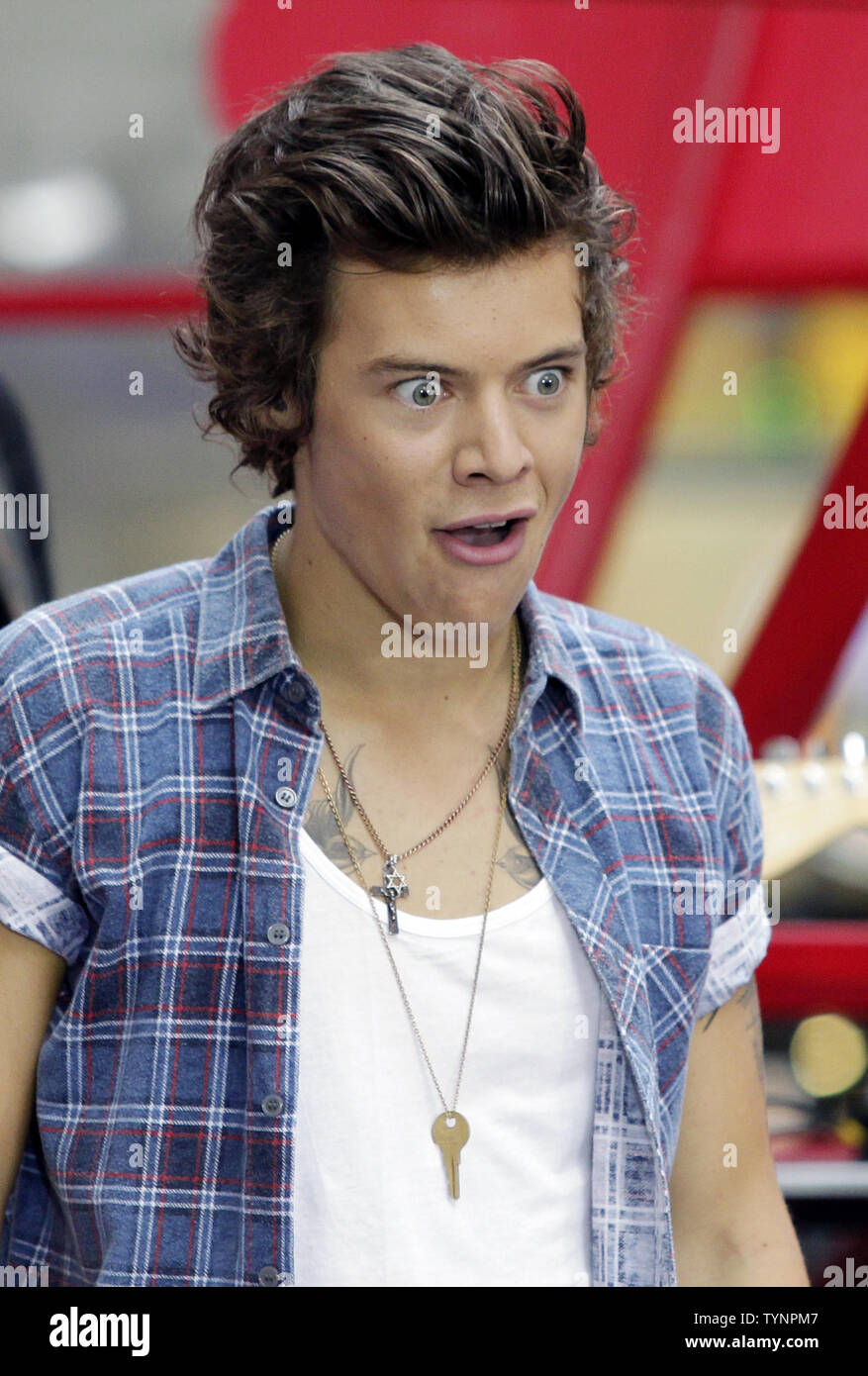 Band member Harry Styles performs with One Direction on the NBC Today ...
