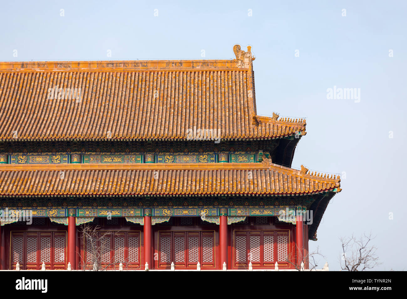 Architectural texture of the Imperial Palace Museum in Beijing Stock ...