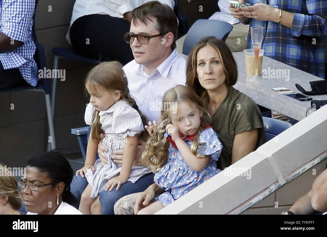 Sarah Jessica Parker and Matthew Broderick watch Serena Williams play ...