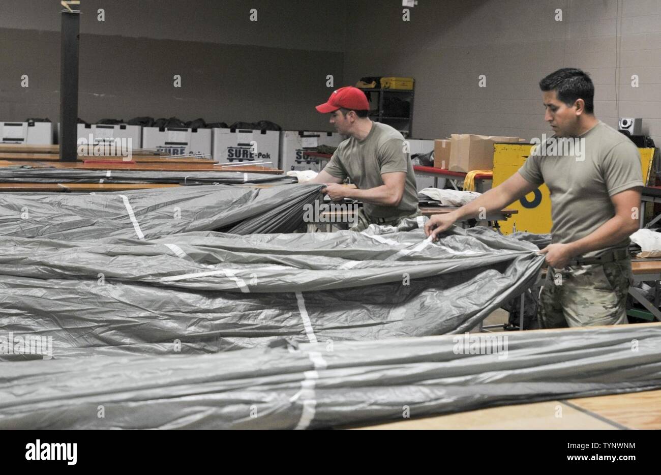 Texas Army National Guard Staff Sgt. Arnulfo Solares, a rigger ...
