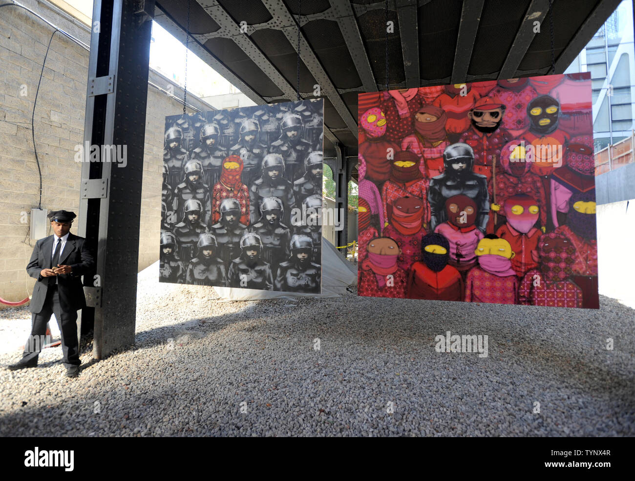 Banksy art manhattan hi-res stock photography and images - Alamy