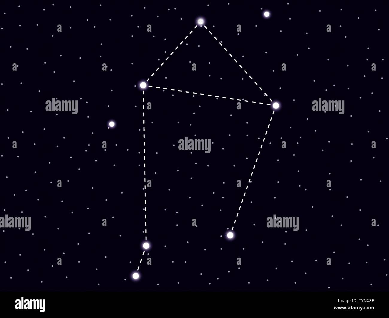 Libra constellation night sky Stock Vector Images - Alamy