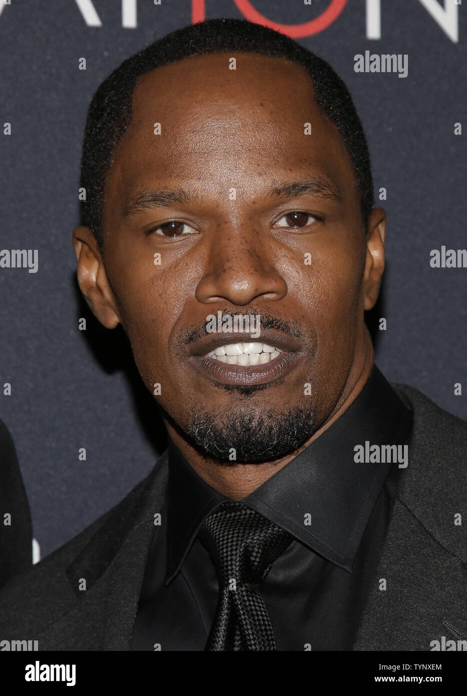 Jamie Foxx arrives on the red carpet at the premiere of Canon's Project ...