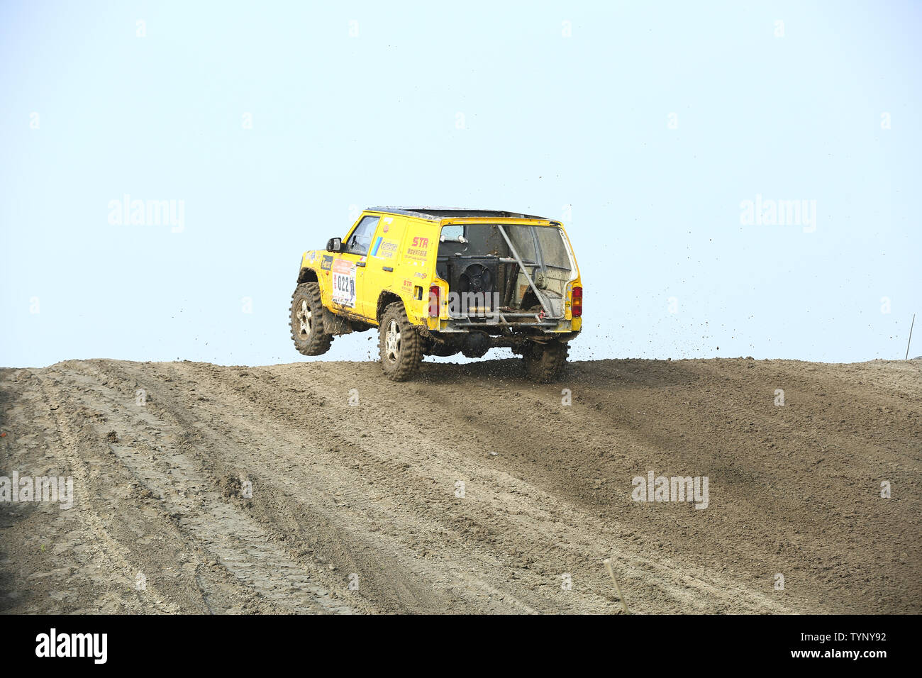 A wonderful moment in the car cross-country rally Stock Photo - Alamy