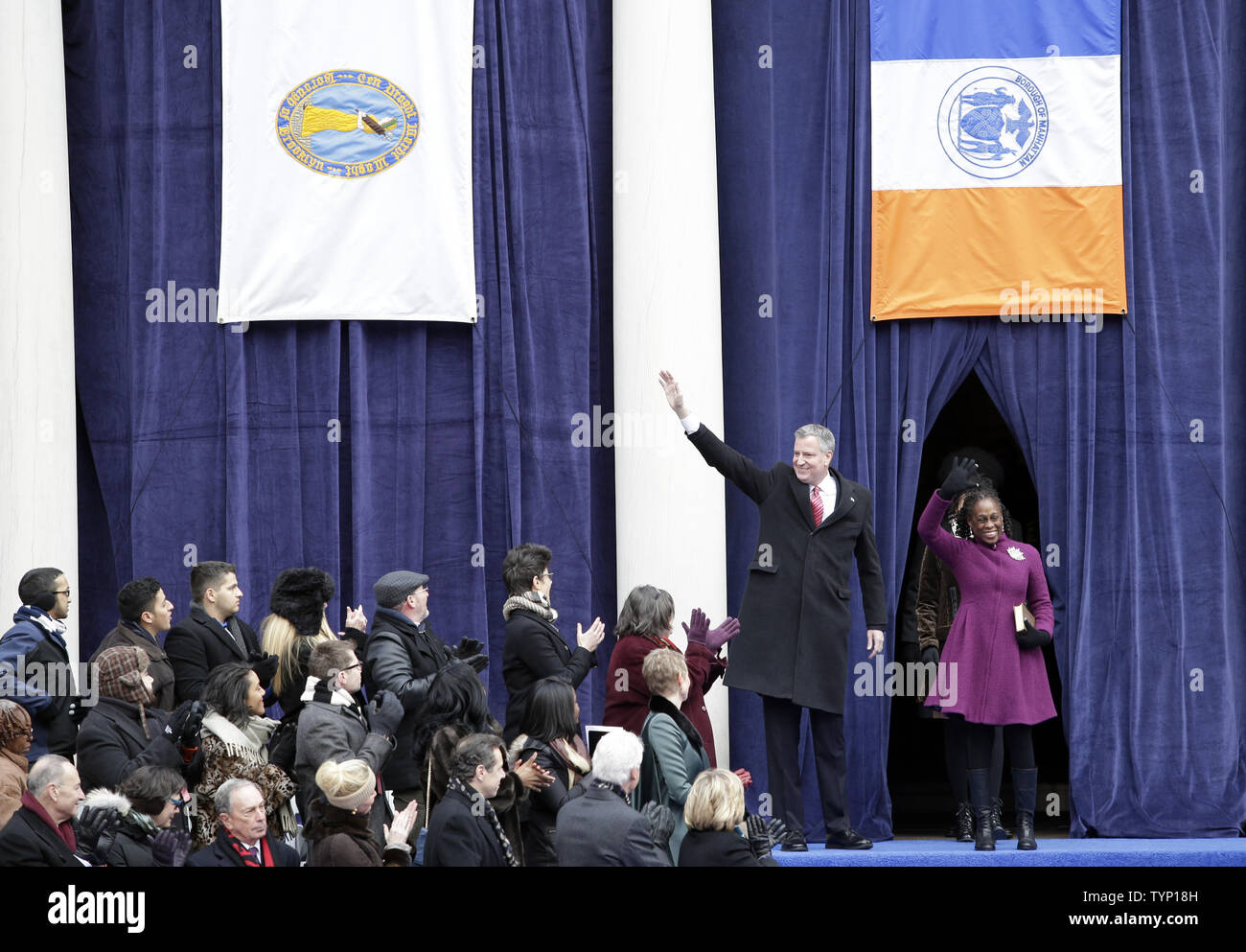 New York City's 109th Mayor Bill de Blasio and and wife Chirlane McCray ...