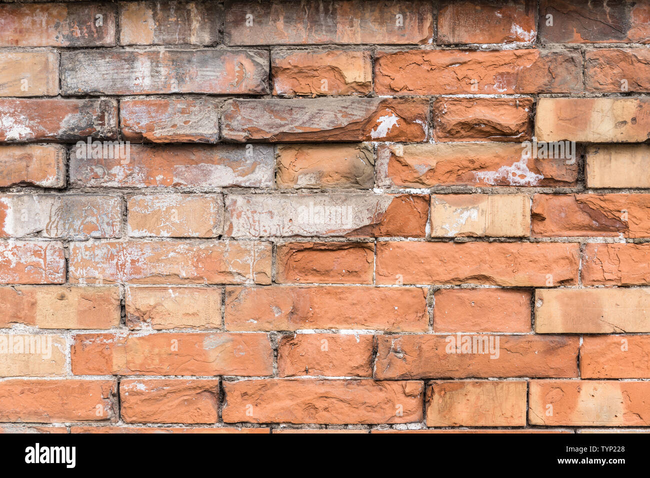Empty old brick wall detail Stock Photo - Alamy