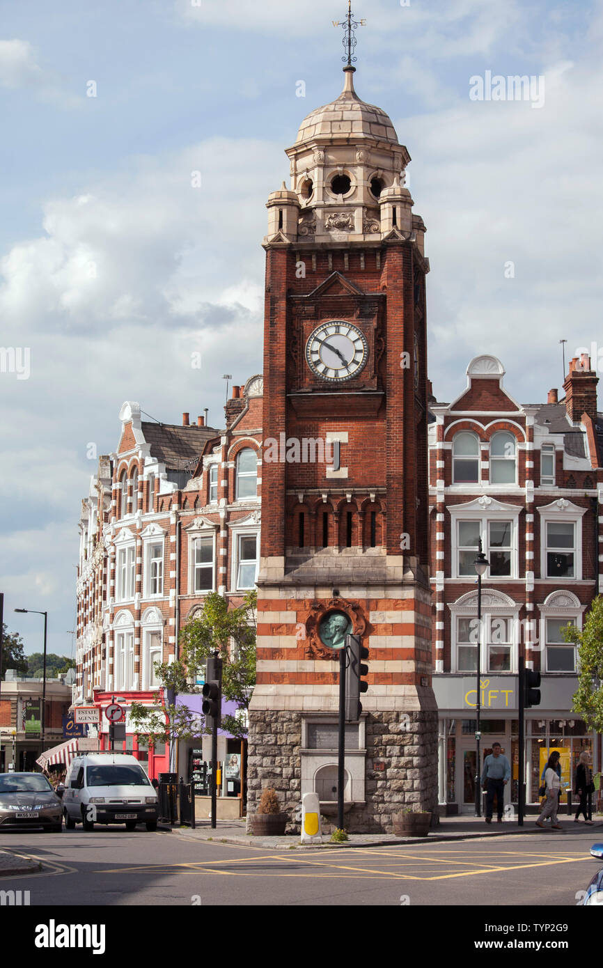 Crouch end clock tower, Harringay, London Stock Photo - Alamy