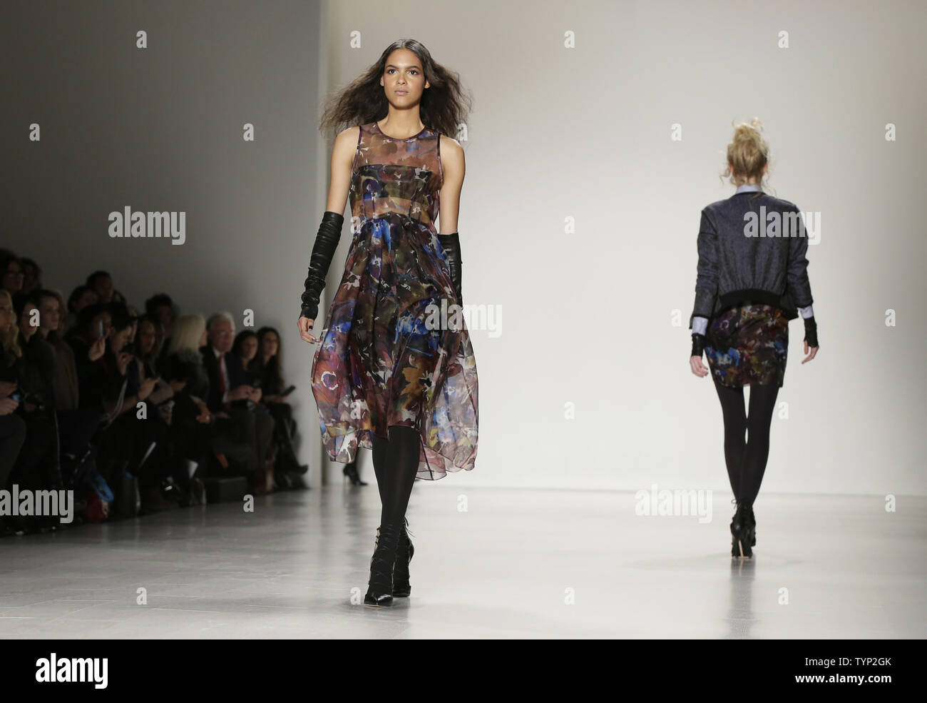 A model walks on the runway at the Marissa Webb fashion show at the ...