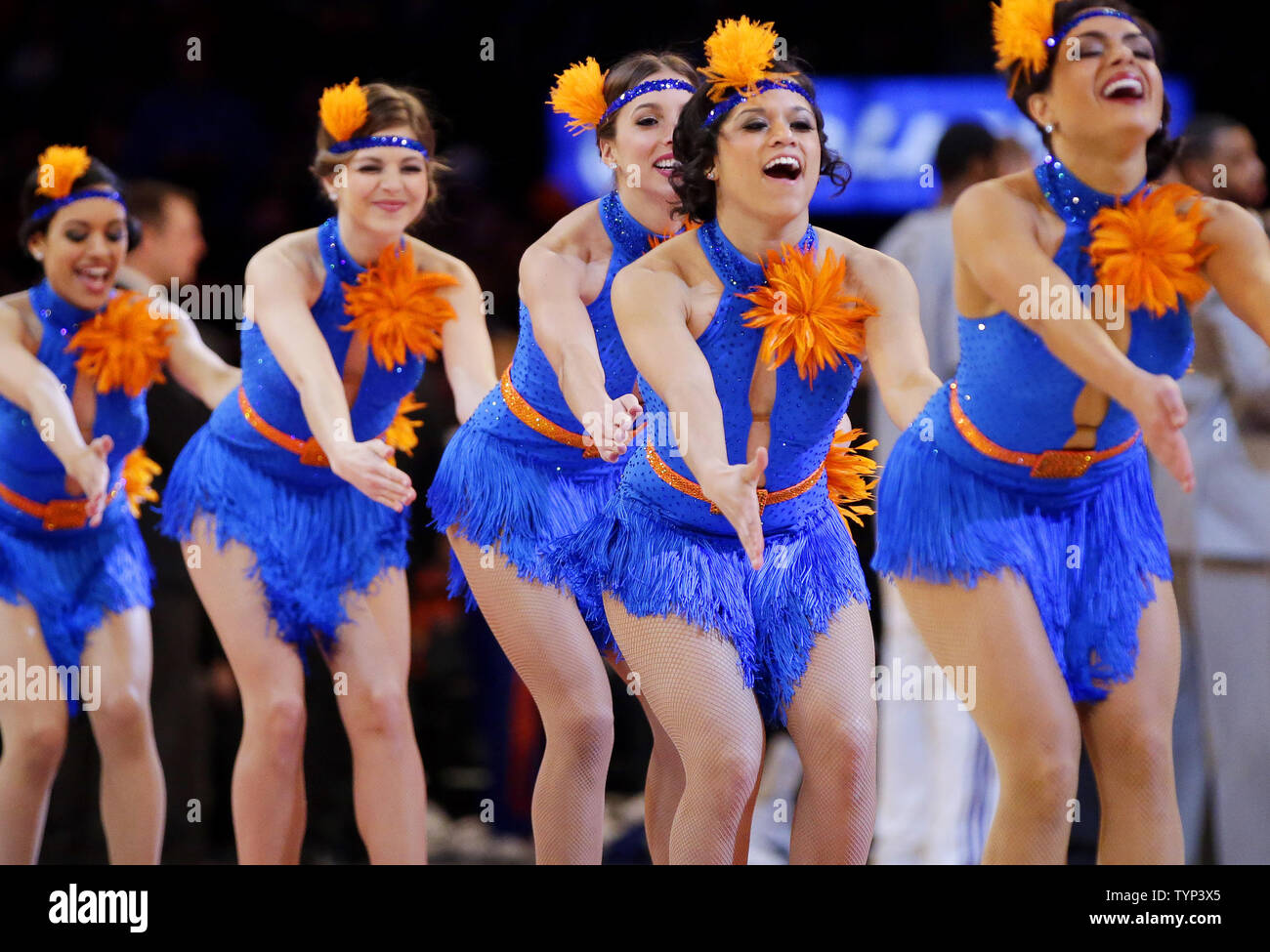 The Knicks City Dancers cheerleaders perform when the New York Knicks ...