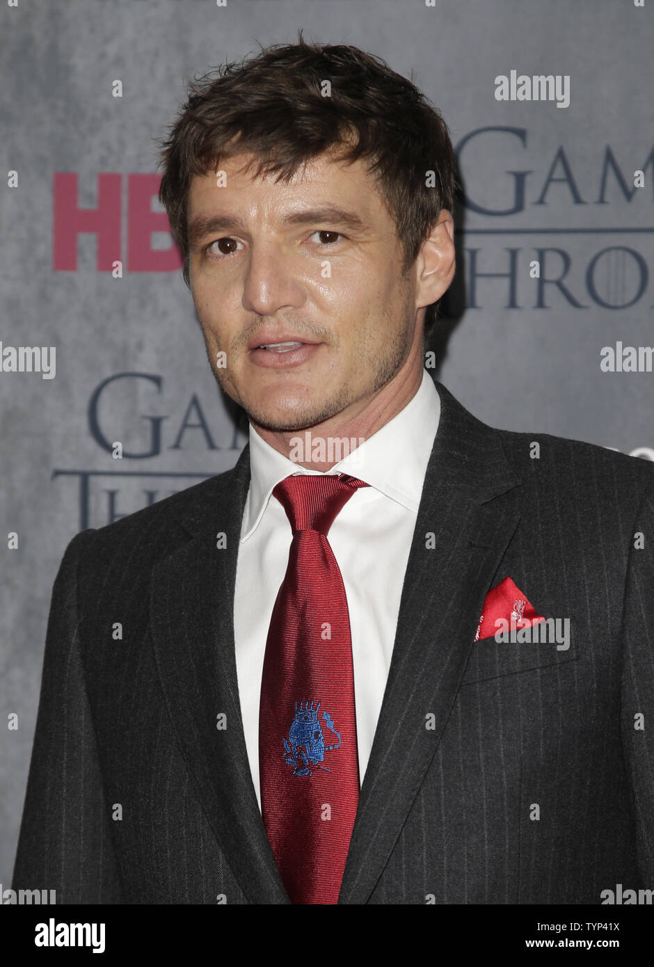 Pedro Pascal arrives on the red carpet at the Game Of Thrones Season 4 ...